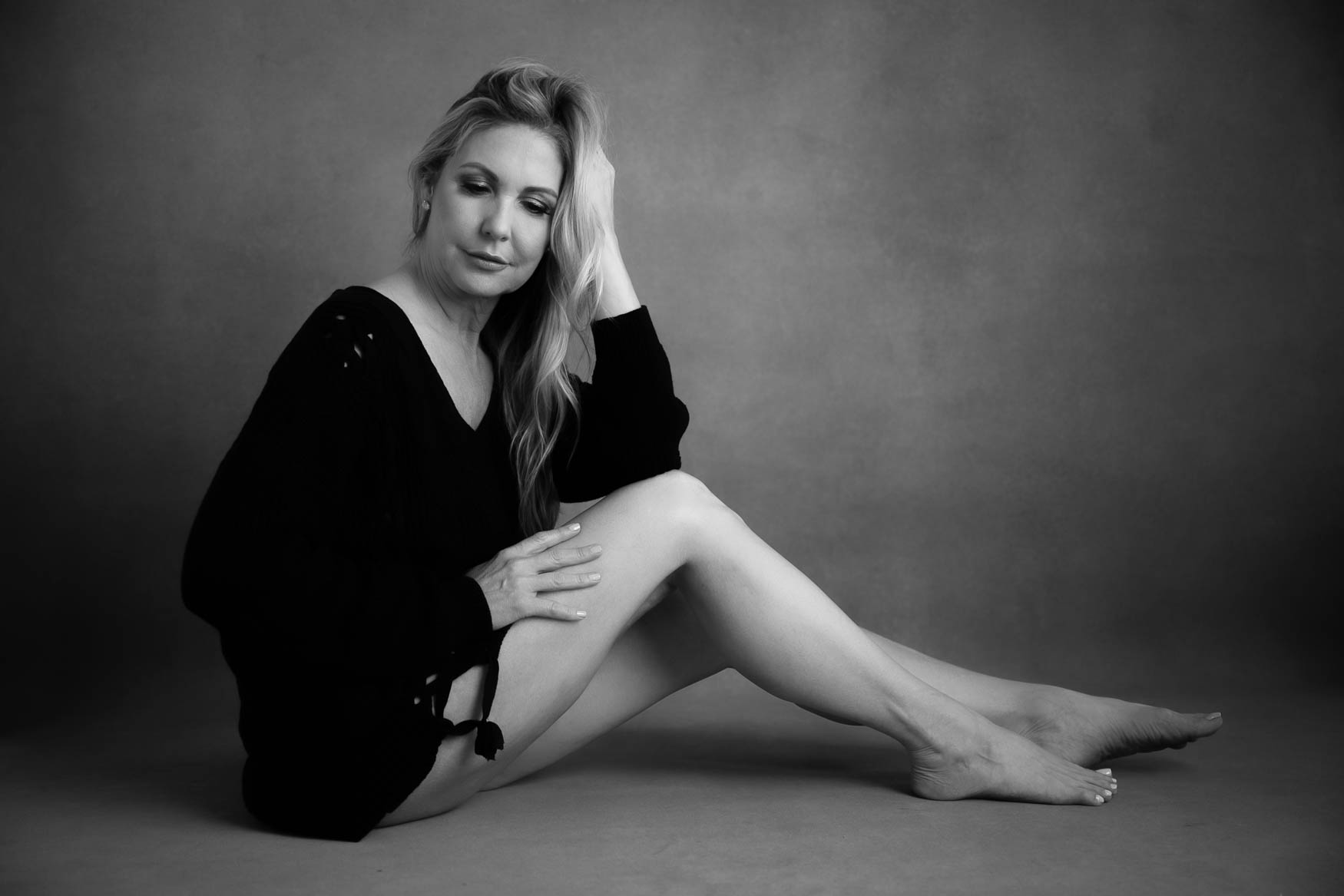 Elevate Your Boudoir Session with a Chic Oversized Sweater